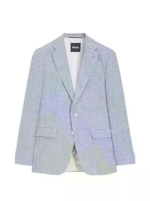 BOSS Houndstooth-pattern Blazer - Blue