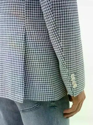 BOSS Houndstooth-pattern Blazer - Blue