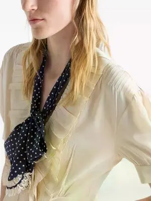 Prada Polka-dot Marocain Scarf