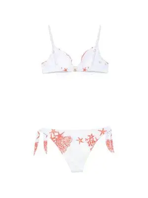 MAZZEI Starfish Print Side-tie Bikini - Blue