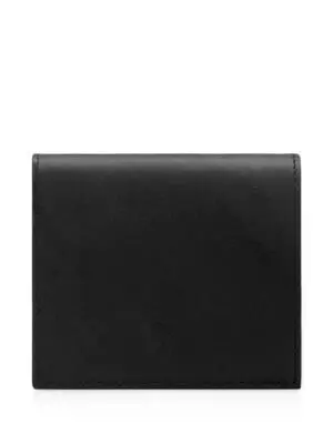AMI Paris Cowhide Leather Bifold Wallet With De Coeur - Black