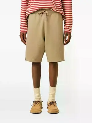 AMI Paris Cotton Shorts With Embossed De Coeur Logo