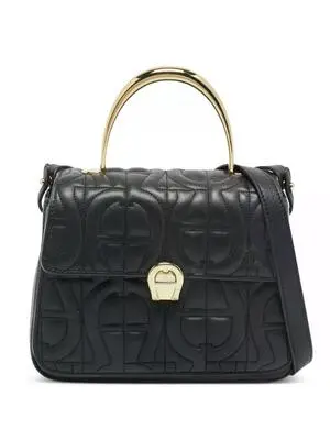 AIGNER Genoveva Horseshoe-embossed Tote Bag