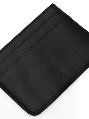 AMI Paris Cowhide-leather Card-holder With De Coeur