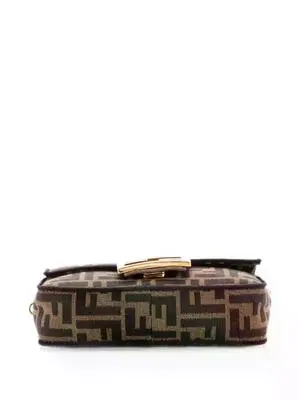 Fendi Baguette Nm Bag Zucca Canvas Mini Crossbody Bag - Brown