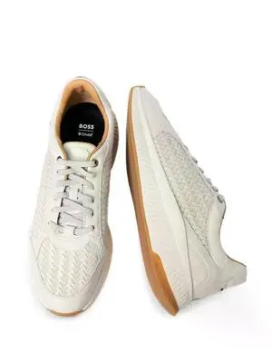 BOSS Woven Panel Lace-up Sneakers