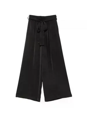 MOUTAKI Satin Finish Belted Trousers