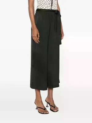 MOUTAKI Satin Finish Belted Trousers
