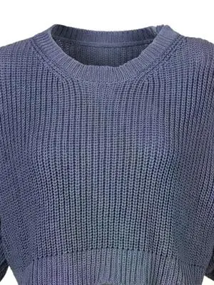 Valentino Garavani Chunky-knit Cropped Sweater