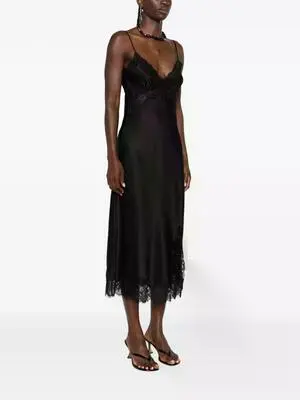 MANSPHIL V-neck Lace-trim Midi Dress