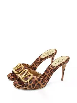 Valentino Garavani Vlogo Leopard-print Stiletto Sandals