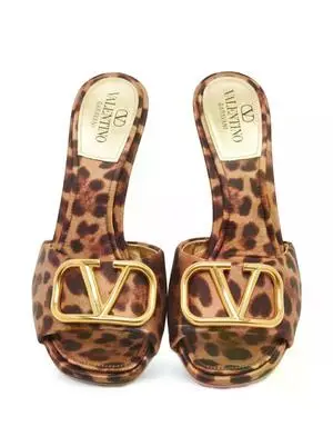 Valentino Garavani Vlogo Leopard-print Stiletto Sandals