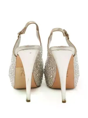 GINA Crystal-embellished Slingback Sandals