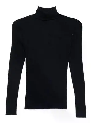 Majestic Filatures Ribbed Knit Turtleneck Long-sleeve Top