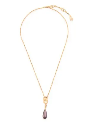 Valentino Garavani Vlogo Crystal-embellished Necklace