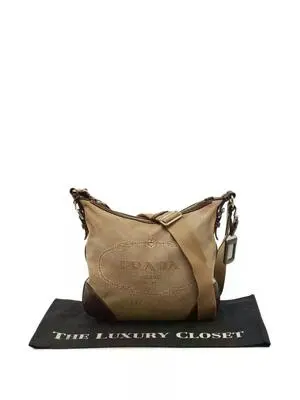 Prada Logo Jacquard Messenger Bag