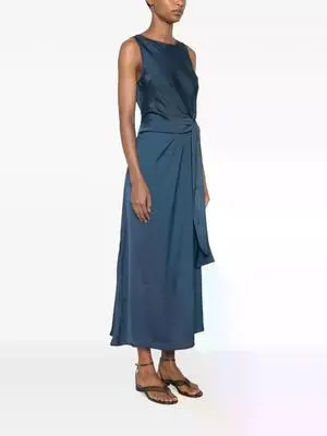 MOUTAKI Sleeveless Knot Detail Midi Dress