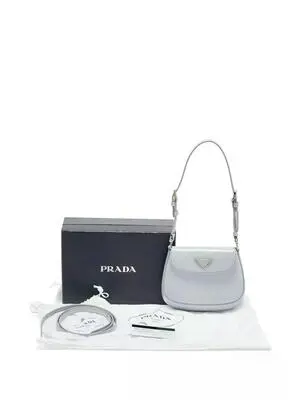 Prada Mini Cleo Spazzolato Leather Shoulder Bag