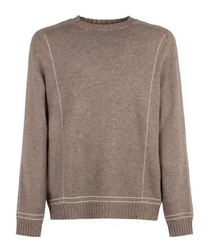 Giorgio Armani Crewneck Knitted Jumper - Gray
