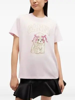 GANNI Organic Cotton Graphic T-shirt - Multicolor
