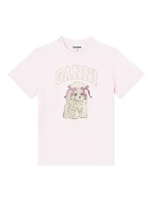 GANNI GANNI Organic Cotton Graphic T-Shirt Multicolor