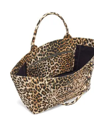 GANNI Leopard Print Tote Bag - Multicolor