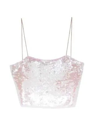 FORTE_FORTE Sequined Cropped Top - Multicolor