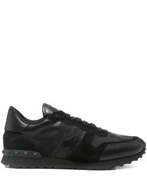 Valentino Garavani Rockrunner Camouflage Leather Sneakers - Multicolor