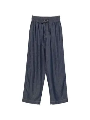 Loewe Denim Wide-leg Trousers - Multicolor
