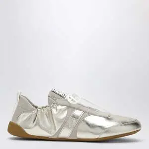 Chloé CHLOE Palladium Metallic Effect Leather Sneakers Silver