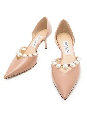 JIMMY CHOO Aurelie Faux-pearl Embellished Stiletto Pumps - Multicolor