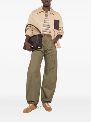 Loewe Beige Jacket With Leather Patch Detail - Multicolor