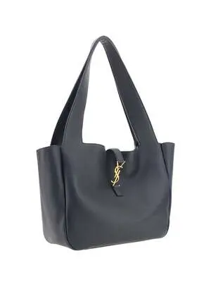 Saint Laurent Le 5 À 7 Bea Shoulder Bag In Deerskin Leather - Black