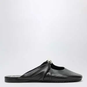 Loewe Pebble Sabot In Soft Lamb Nappa Leather - Black