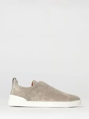 Zegna Suede Lace-up Sneakers - Gray