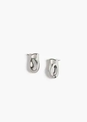Khaite Keefe Sculptural Hoop Earrings - Silver