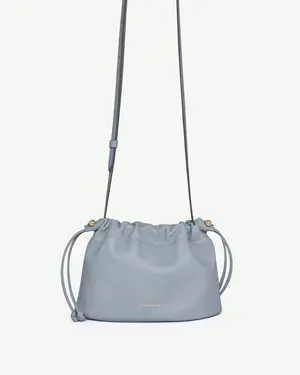 Strathberry Charlotte Drawstring Bucket Bag - Blue