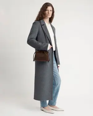 Strathberry Charlotte Drawstring Bucket Bag - Brown