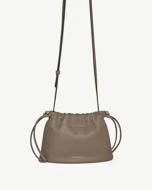 Strathberry Charlotte Drawstring Bucket Bag - Grey