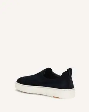 Santoni Suede Slip-on Sneakers - Blue