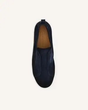 Santoni Suede Slip-on Sneakers - Blue