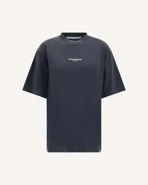 Alexander Wang Hort-leeve T-hirt With Central Logo Print