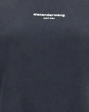 Alexander Wang Hort-leeve T-hirt With Central Logo Print