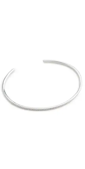 Shashi Micro Teeny Tiny Tennis Cuff Bracelet - Silver