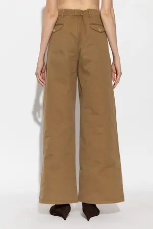 JIL SANDER Cotton Pleated Trousers
