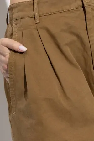 JIL SANDER Cotton Pleated Trousers