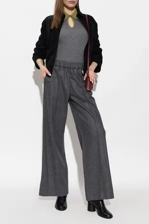 JIL SANDER Wool Pants With Stitched Seams On The Legs