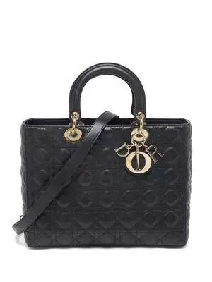 Dior Lady Cannage Tote Bag - Black