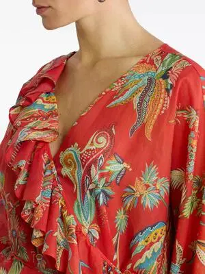 Etro Paisley-print Ruffled Blouse