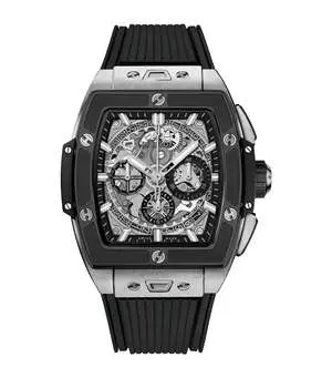 HUBLOT Titanium And Ceramic Spirit Of The Big Bang Chronograph Watch - Black